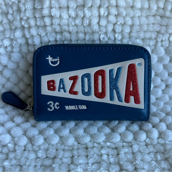 Coach | Bags | Coach Bazooka Zip Wallet Blue Leather | Poshmark